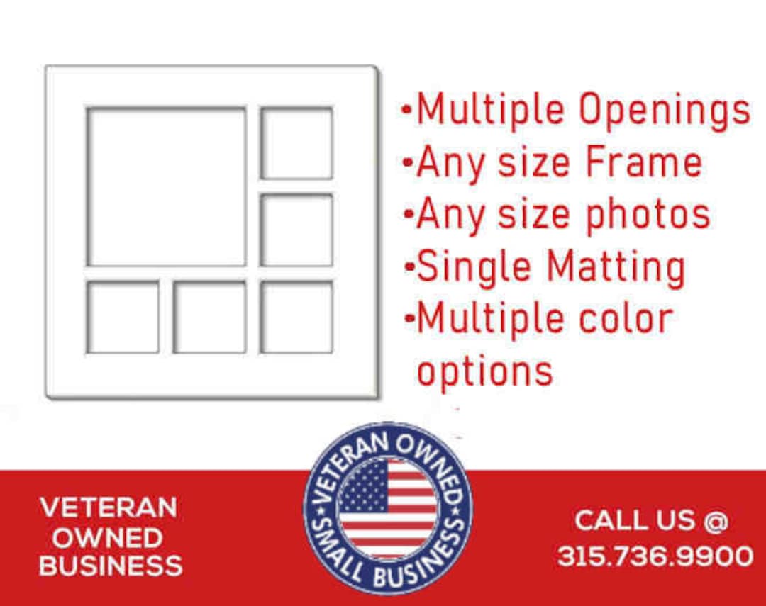 Multiple Opening Square Mat | Single Mat | Custom Size Matting for ...