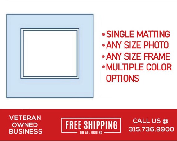 Square Mat Single Mat Custom Size Matting for Frame Mat - Etsy