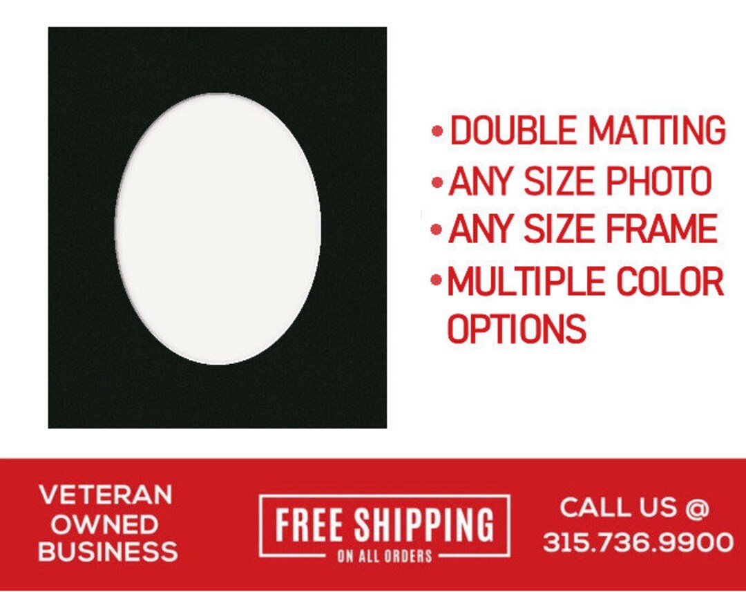 Round Matboard Opening Double Mat Custom Size Matting for - Etsy
