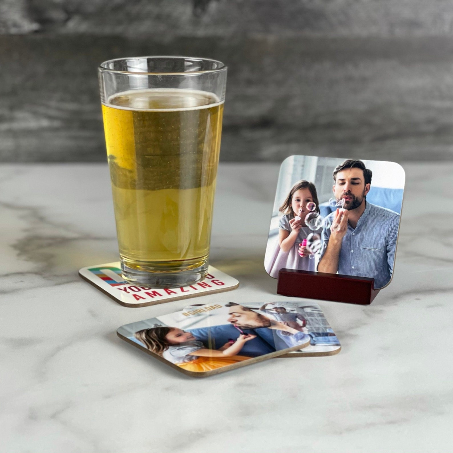 Personalized Coasters Photo Coaster Bar Coaster Wedding - Etsy