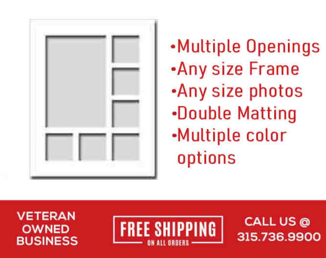 Multiple Opening Double Mat Custom Size Matting for Frame - Etsy Multiple Opening Double Mat Custom Size Matting for Frame - Etsy