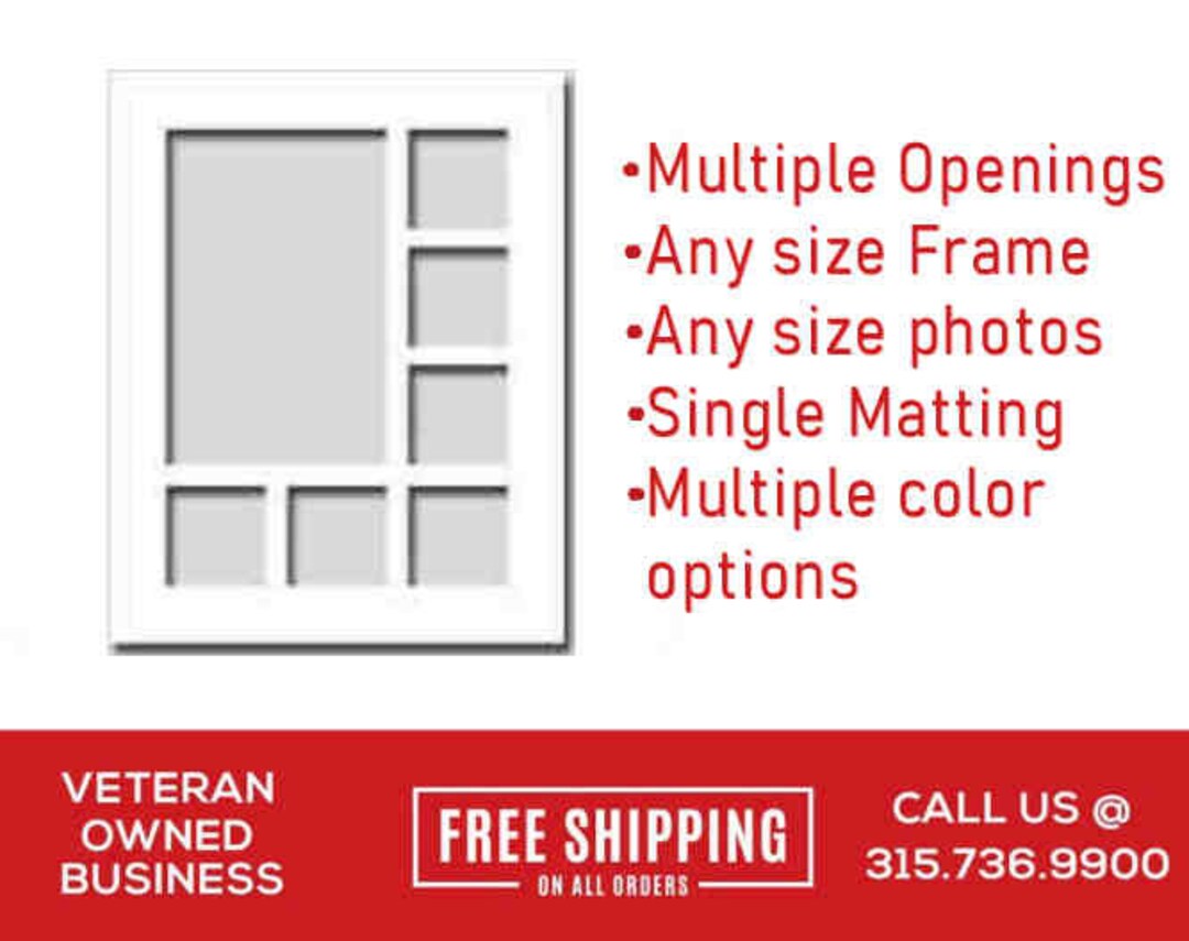 Multiple Opening Single Mat Custom Size Matting for Frame - Etsy