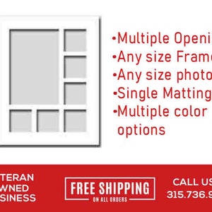 Multiple Opening Single Mat Custom Size Matting for Frame - Etsy