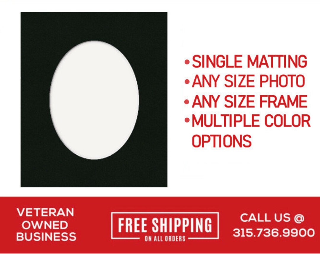 Round Matboard Opening Single Mat Custom Size Matting for - Etsy