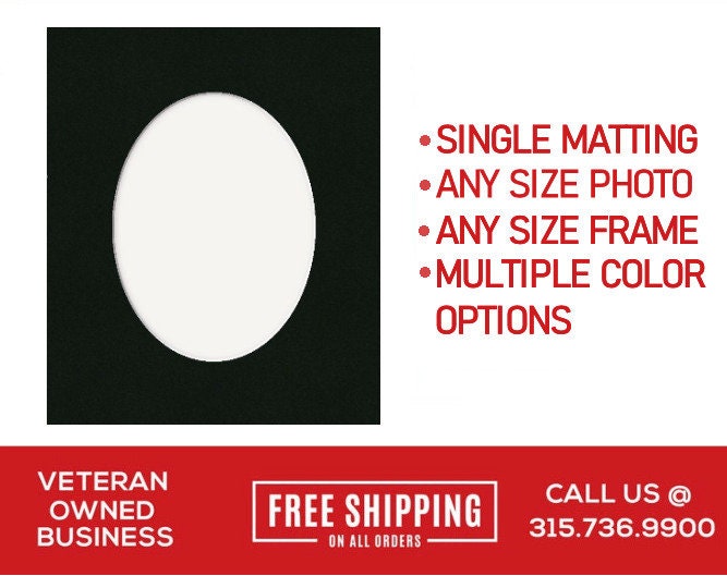 Round Matboard Opening Single Mat Custom Size Matting for - Etsy