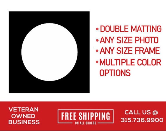 Square Mat Round Opening Double Mat Custom Size Matting - Etsy