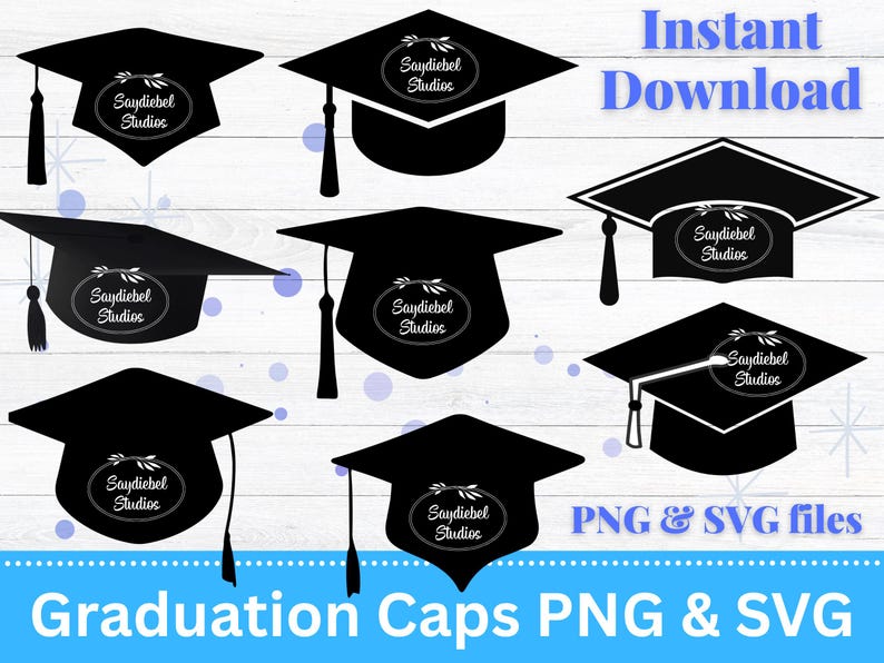 Graduation Cap SVG PNG: DIY Printable Designs (digital Download) - Etsy