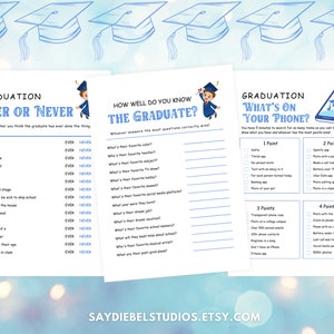 Graduation Party Games, Graduation Party Games Bundle, Printable ...