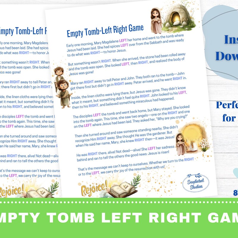 Christian Left Right Game - Etsy