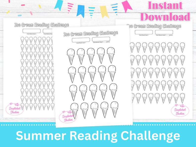 Reading Challenge Printable, Summer Reading Challenge Printable, Reading Challenge, Summer ...