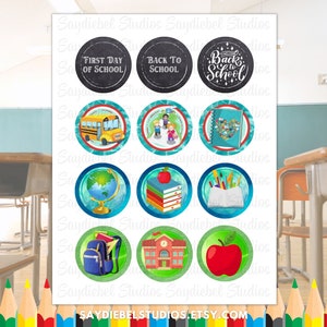 First Day of School Cupcake Toppers: Printable Treat Tags (PDF) - Etsy