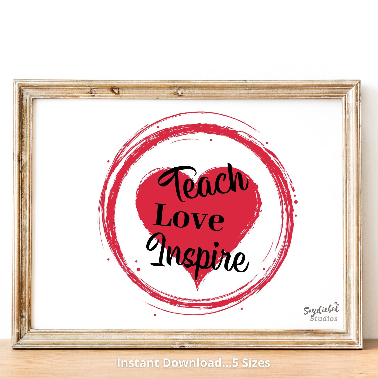 Teach Love Inspire Digital Printable/teach Love Inspire Printable ...