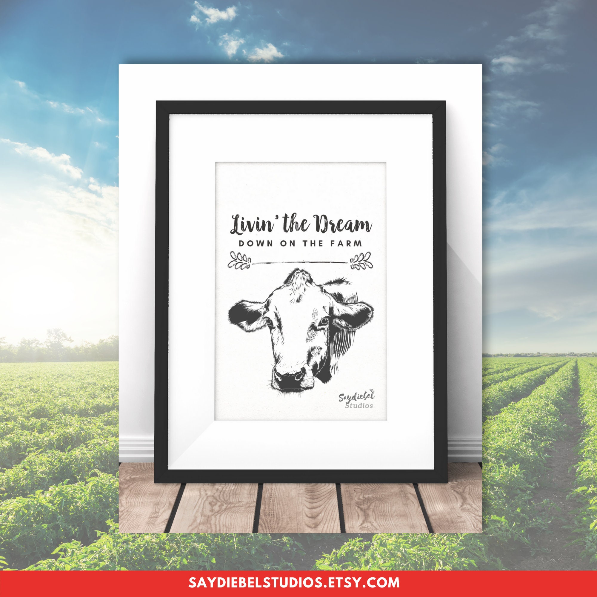 Livin' the Dream Down on the Farm Digital - Etsy