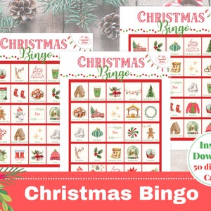Christmas Bingo Game: DIY Printable Party (PDF) - Etsy