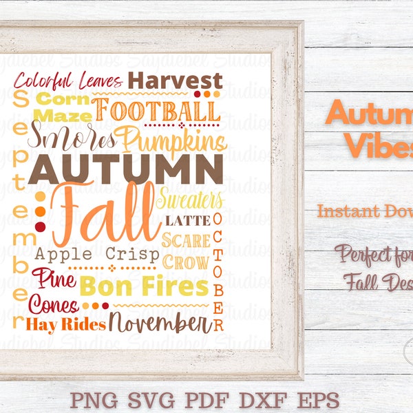 Autumn Word Art - Etsy