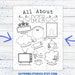 All About Me Coloring Page: First Day of School Activity (PDF) - Etsy