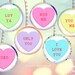 Valentine's Day Conversation Hearts Printable Bundle, Valentine's ...