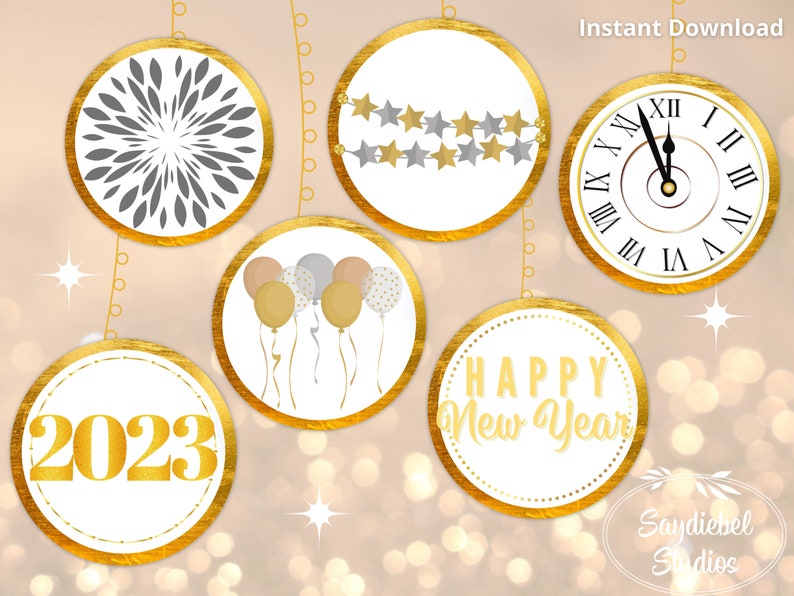 Happy New Year Printable Bundle Happy New Year Printable DIY - Etsy