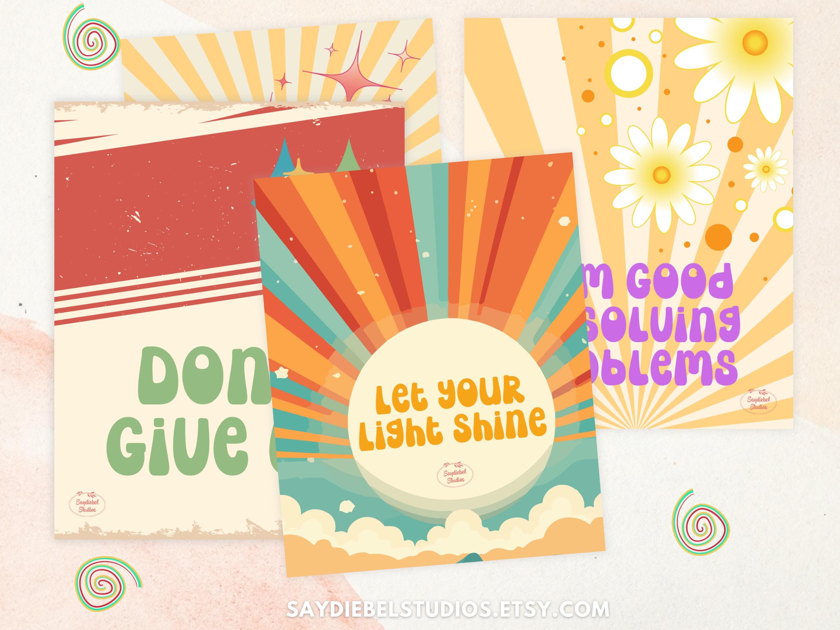 Retro Classroom Affirmation Posters: Growth Mindset Decor (digital ...