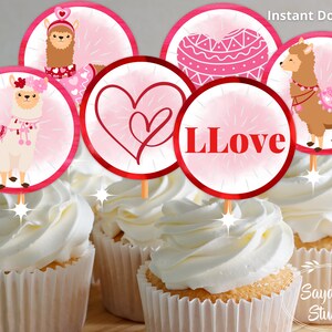 Valentine's Day Printable Bundle, Valentine's Llama Llove Bundle ...