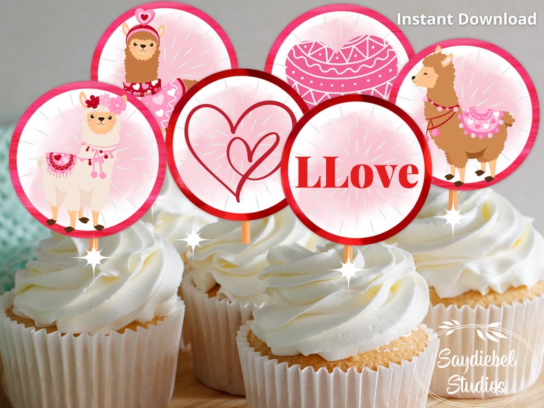 Valentine's Day Printable Bundle, Valentine's Llama Llove Bundle ...