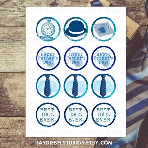 Father's Day Cupcake Toppers Printable DIY Father's Day Printable ...