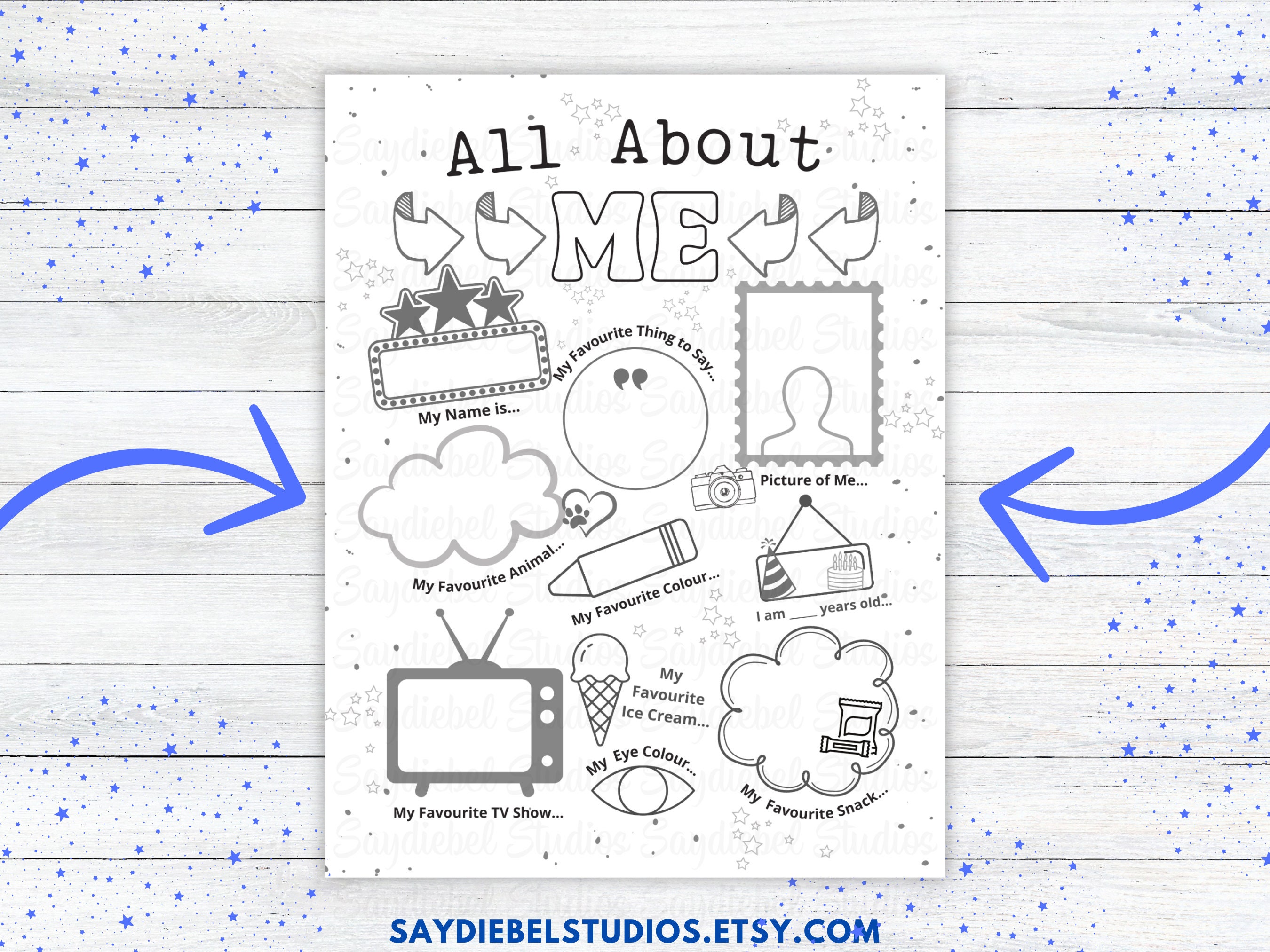 All About Me Coloring Page: First Day of School Activity (PDF) - Etsy