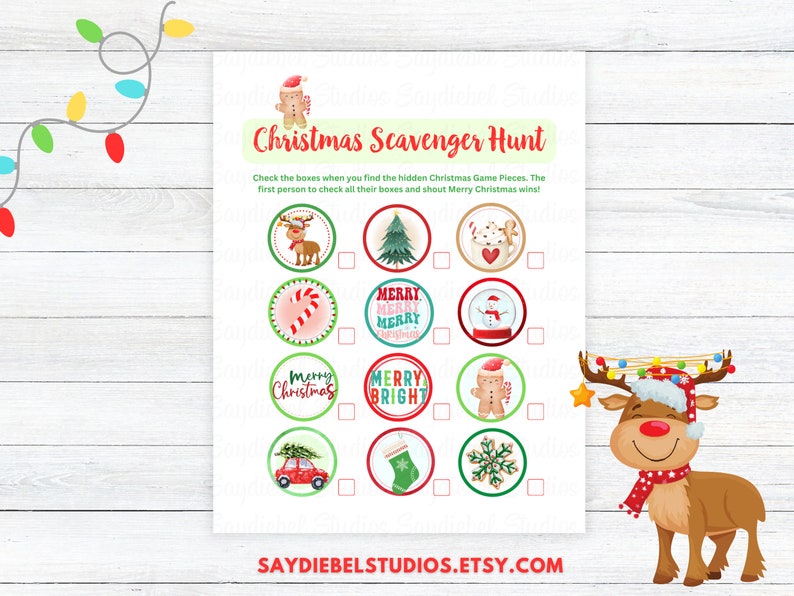 Christmas Scavenger Hunt, Christmas Party Game, Christmas Classroom ...
