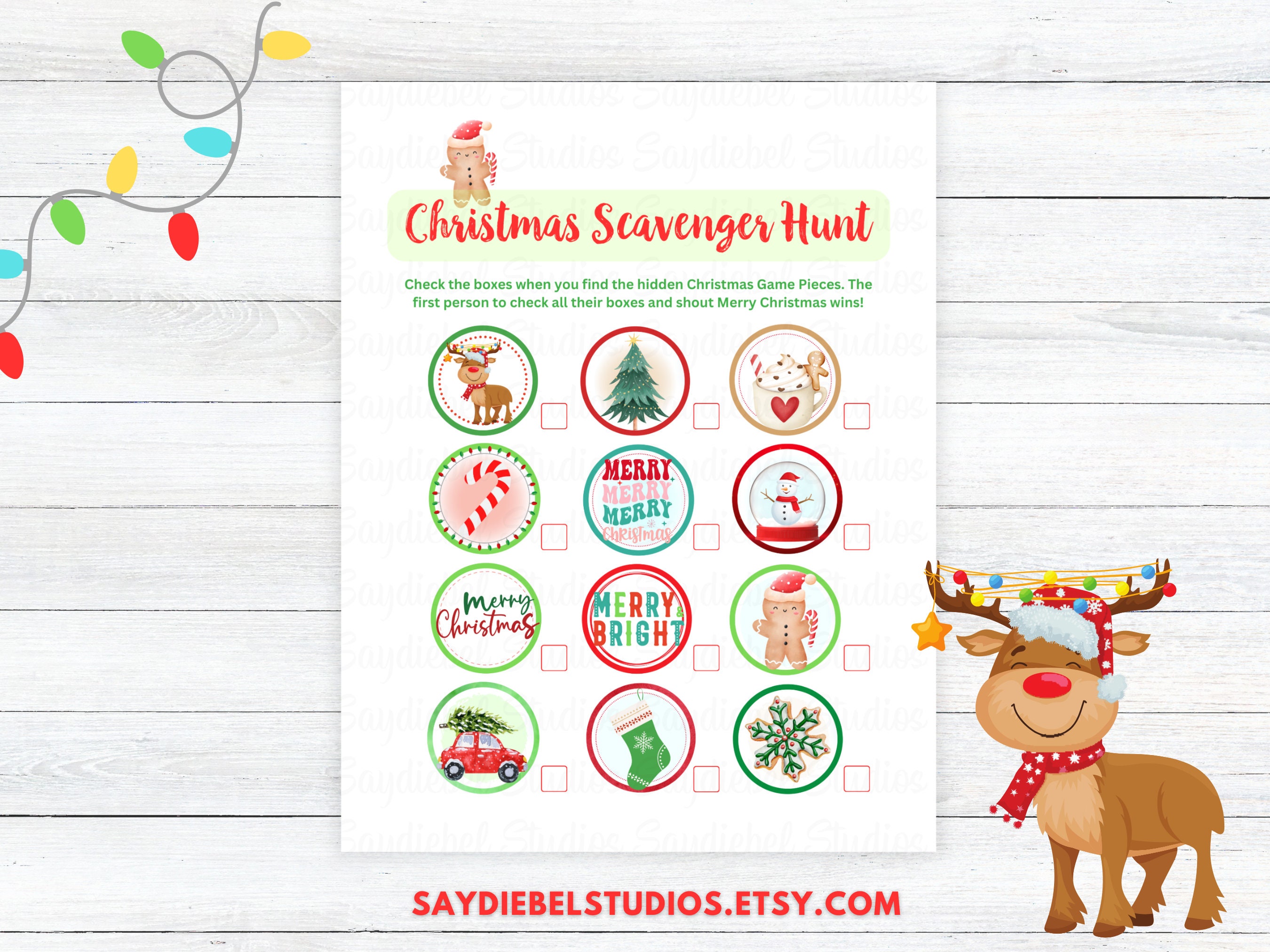 Christmas Scavenger Hunt, Christmas Party Game, Christmas Classroom ...