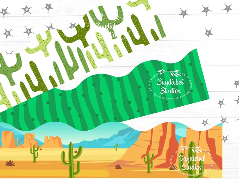 Wild West Bulletin Board Border: 15 Designs (digital Download) Western ...