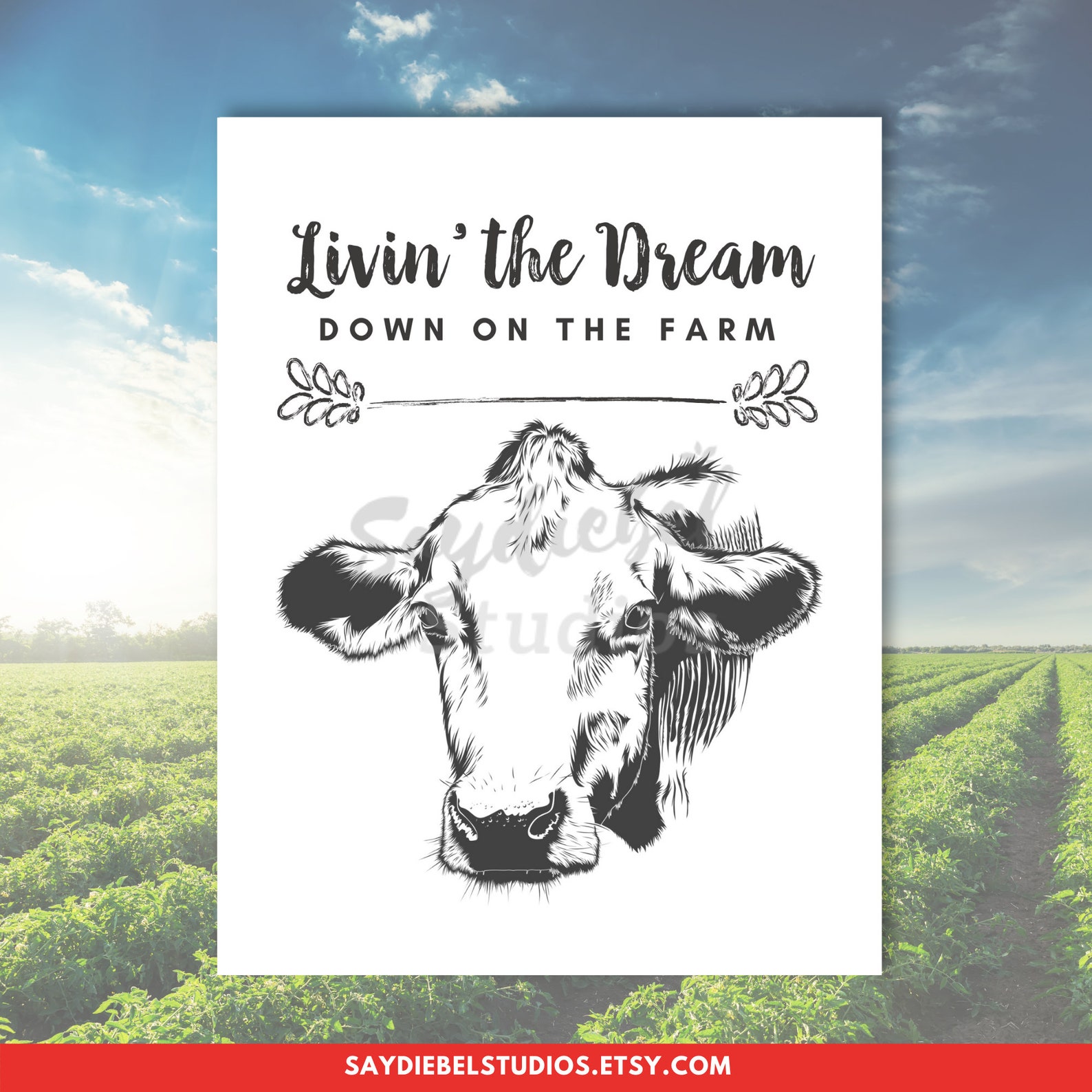 Livin' the Dream Down on the Farm Digital - Etsy