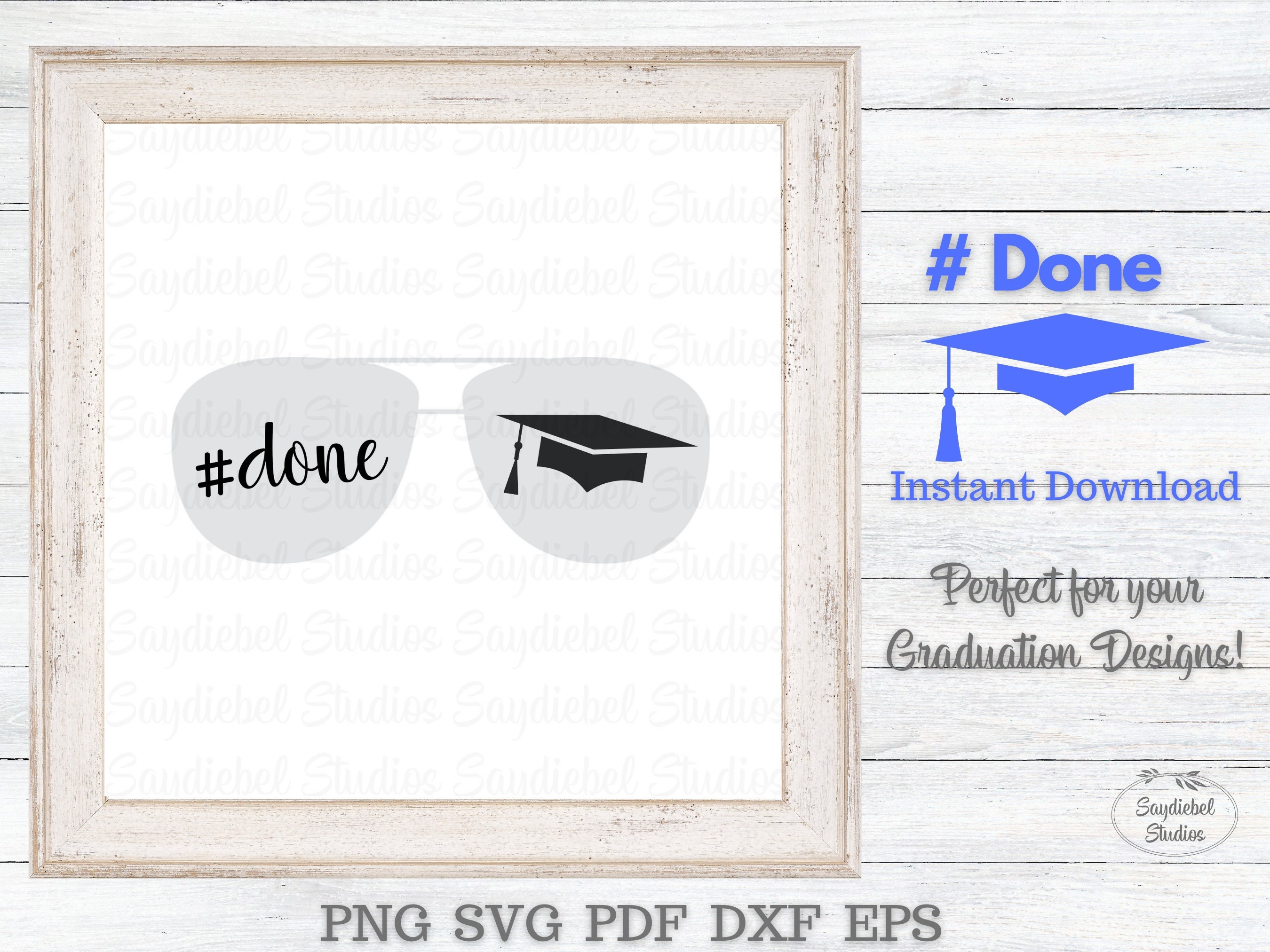 Graduation Sunglasses PNG or SVG Printable Instant Download, Graduation ...