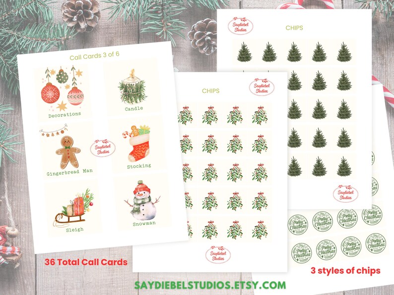 Christmas Bingo Game: DIY Printable Party (PDF) - Etsy