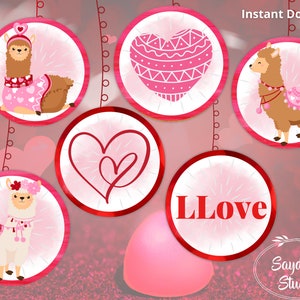 Valentine's Day Printable Bundle, Valentine's Llama Llove Bundle ...
