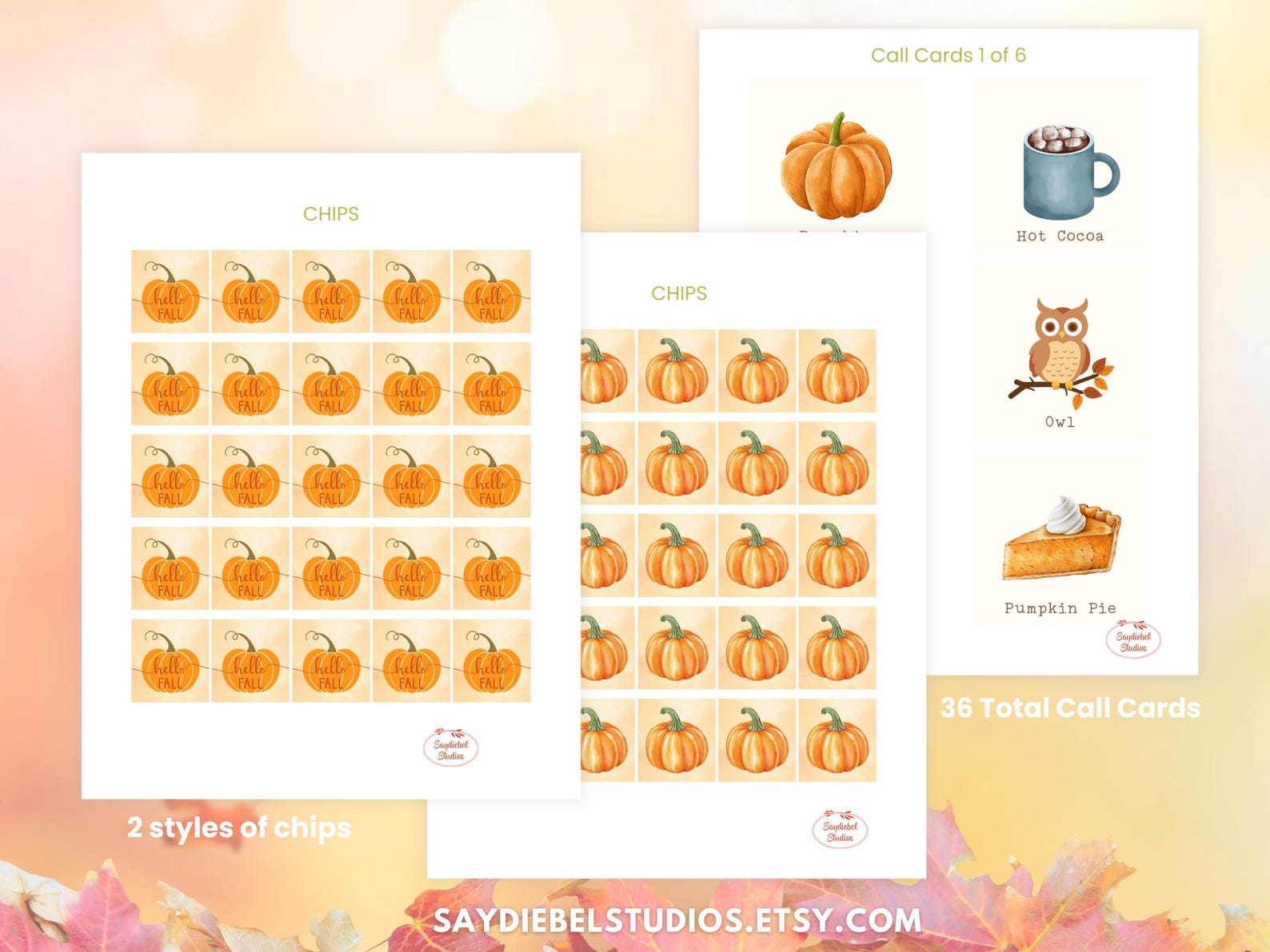 Autumn Bingo Game: Fall Party Classroom Activity (PDF) - Etsy