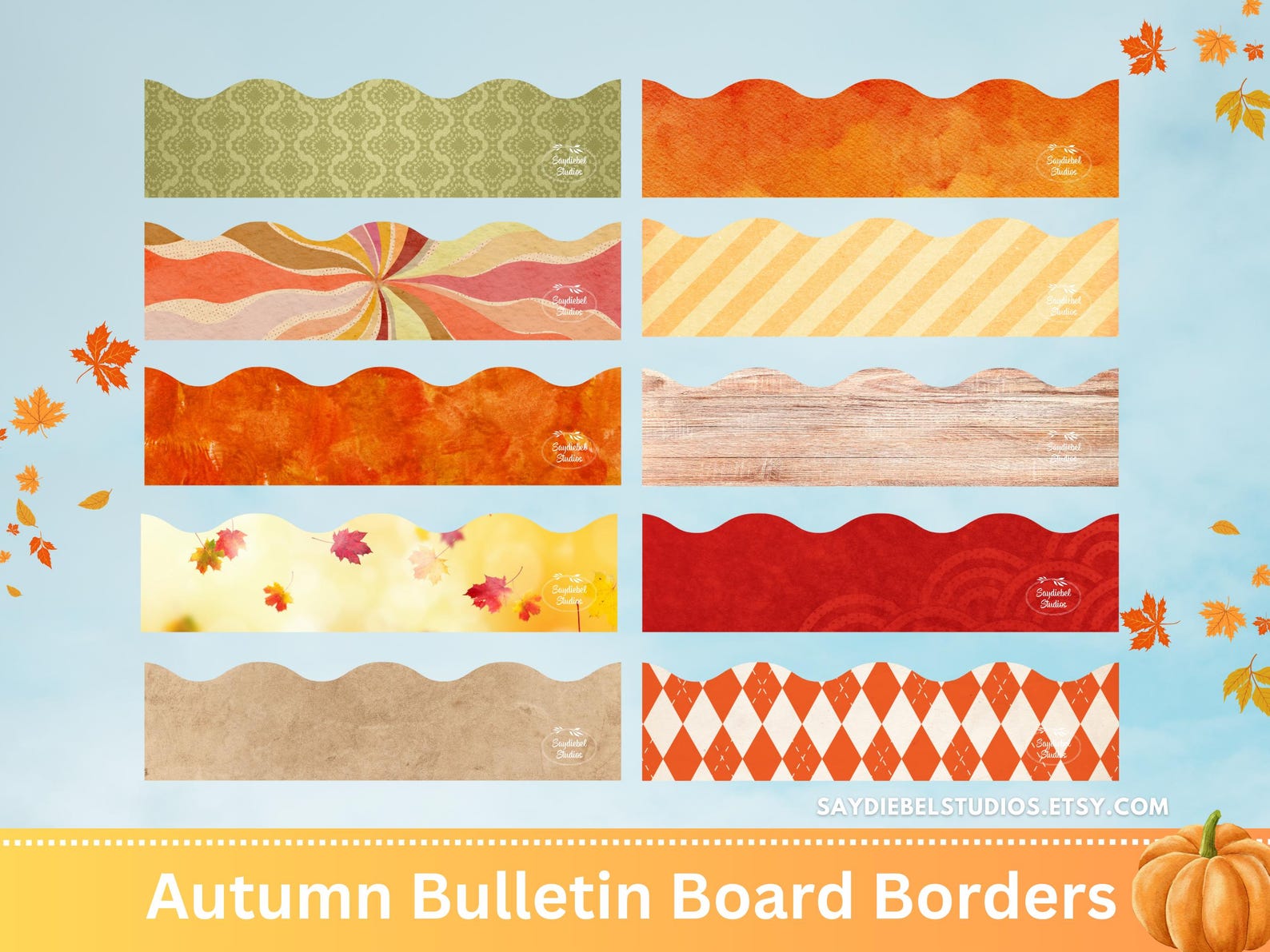 Autumn Bulletin Board Border, Printable Autumn Bulletin Board Border ...