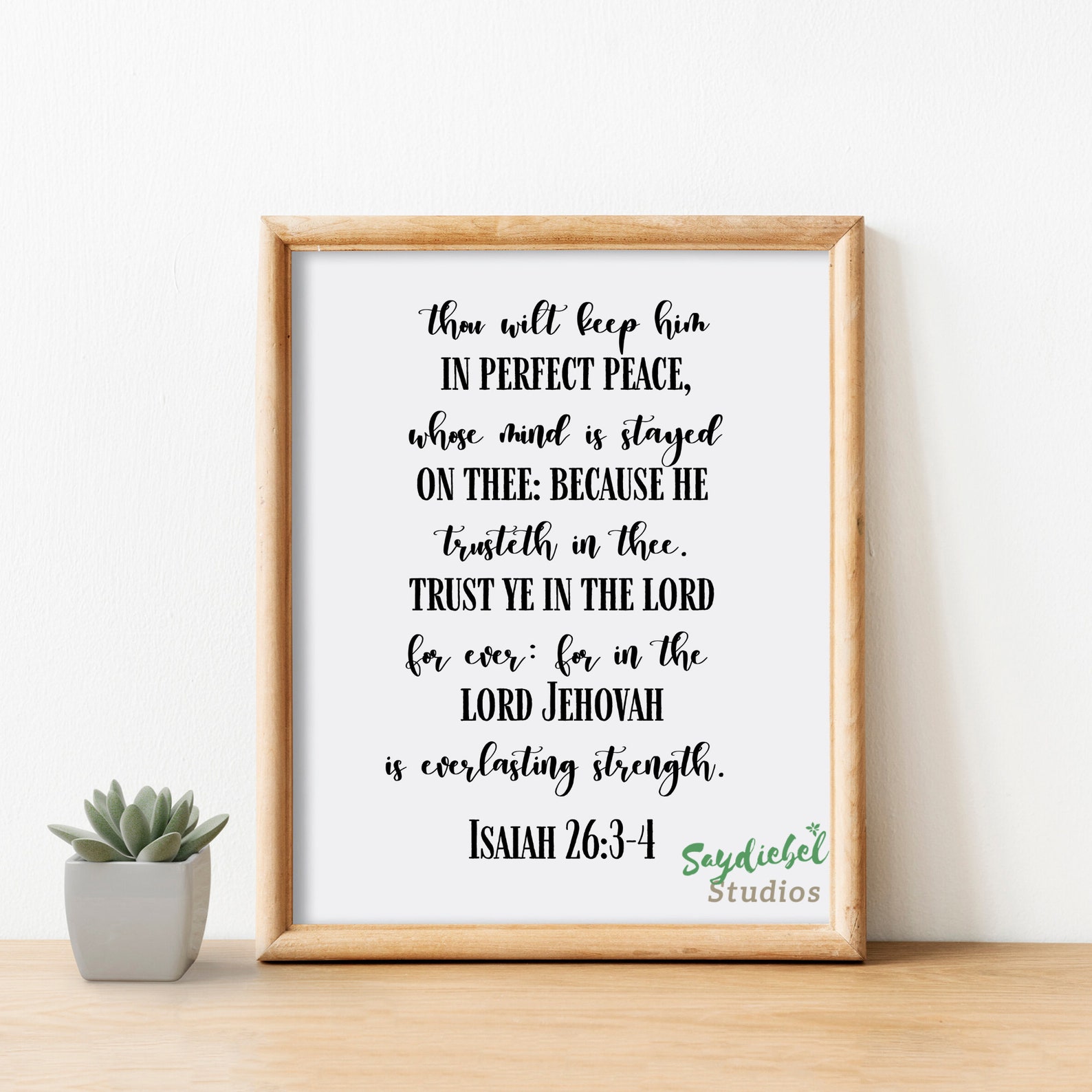 Perfect Peace Printable/printable Wall Art/inspirational Bible Verse ...