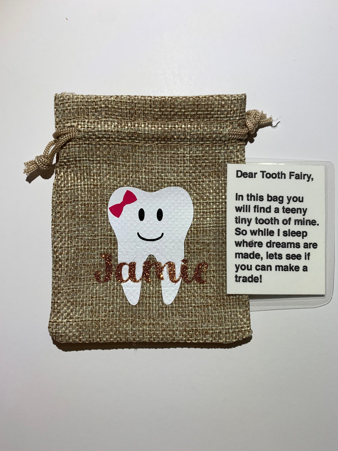 Tooth Fairy Bags Personalized Tooth Fairy Pouch Child's - Etsy