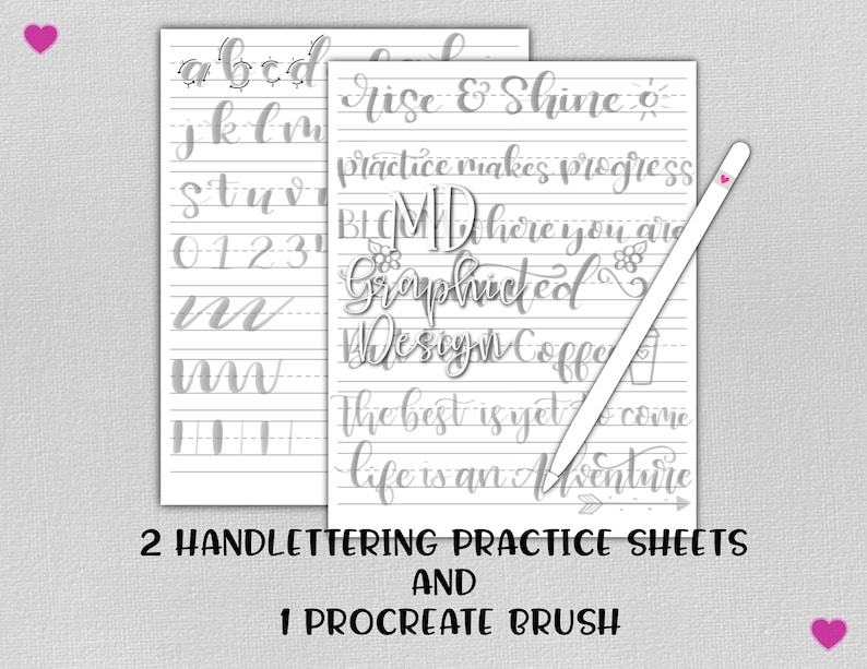 Handlettering Practice Sheets for Procreate - Etsy
