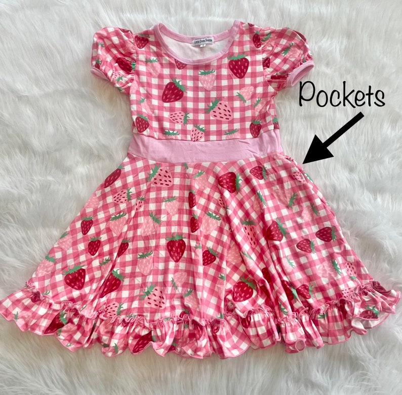 Strawberry Twirl Dress Buttery Soft Fruit Dress Summer - Etsy