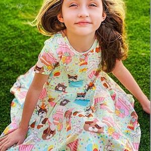 Paw-ty Birthday Twirly Dress, Girls, Twirly, Twirl, Pockets, Balloons ...