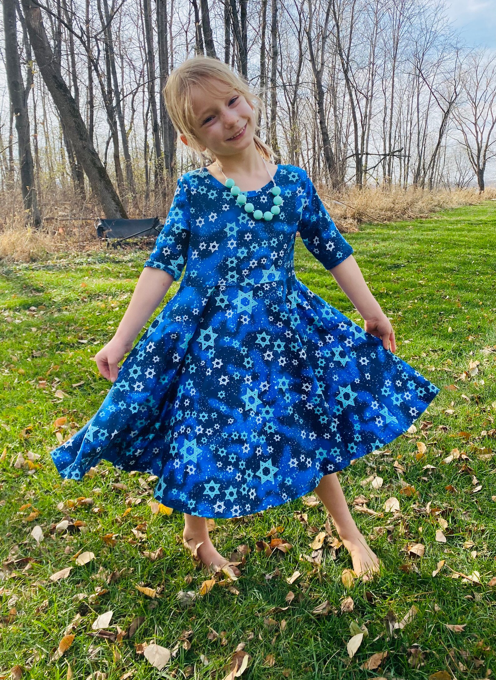 Passover, Hanaukkah Dress, Star of David, Holiday Dress, Girl Dress ...