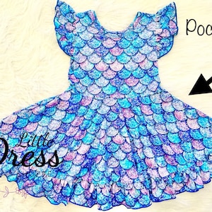 Sparkle Mermaid Dress, Twirly, Twirl, Girls, Ocean, Beach, Kids ...
