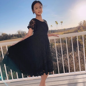 Black Lace Twirly Fancy Dress, Soft, New Years, Girls, Twirl, Toddler ...