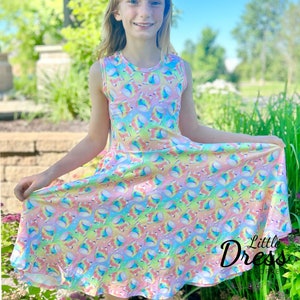 Squishy Rainbow Twirly Dress, Stuffy, Tank Dress, Girls, Kids, Pockets ...