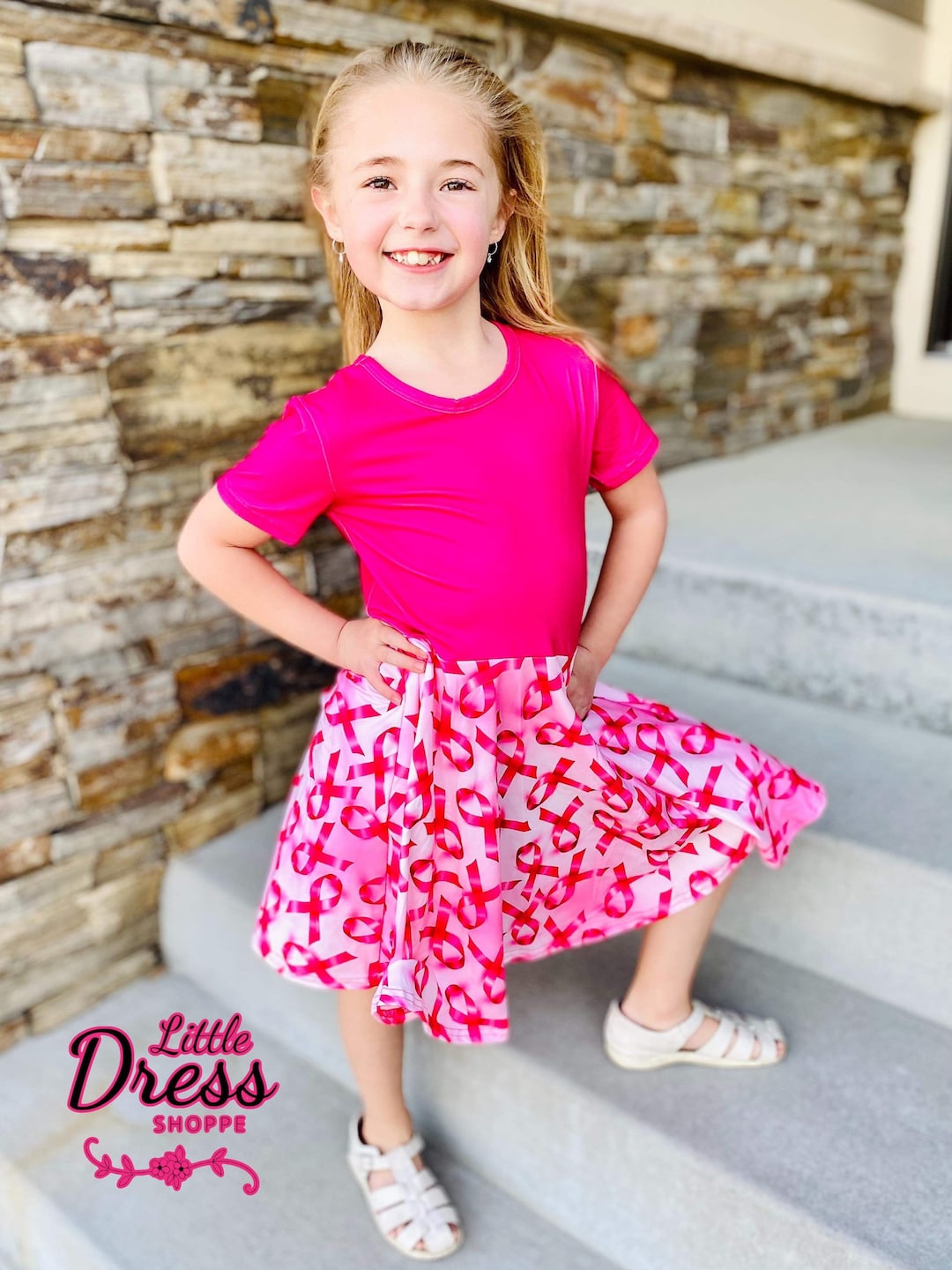 Breast Cancer Dress, Twirly Dress, Breast Cancer Survivor, Daughter of ...
