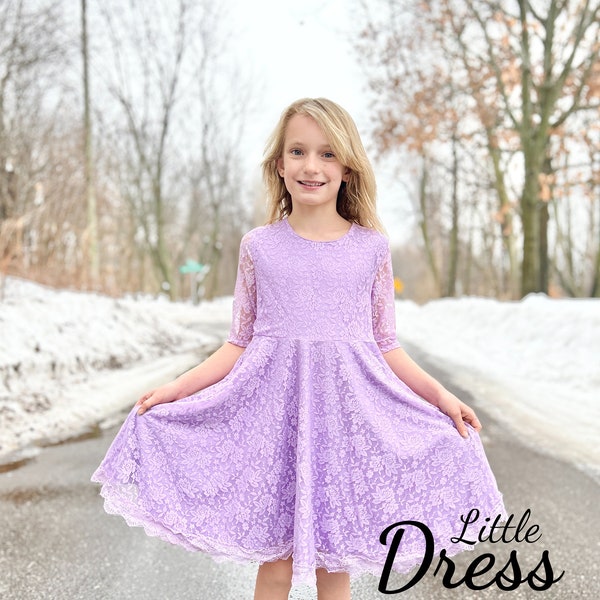 Girls Lace Dress - Etsy