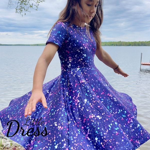 Star Navy Blue Dress - Etsy