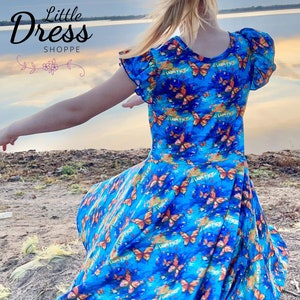 Water Color Butterfly Twirly Dress, Twirl, Painting, Pockets, Spinning ...