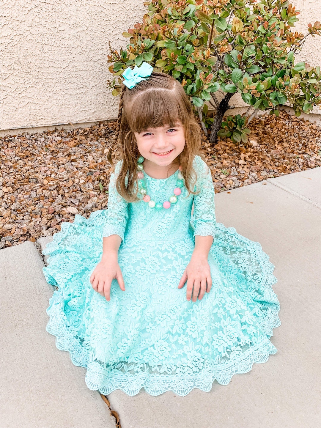 Lace, Twirly Dress, Soft Lace, Easter Dress, Formal Dress, Girls ...
